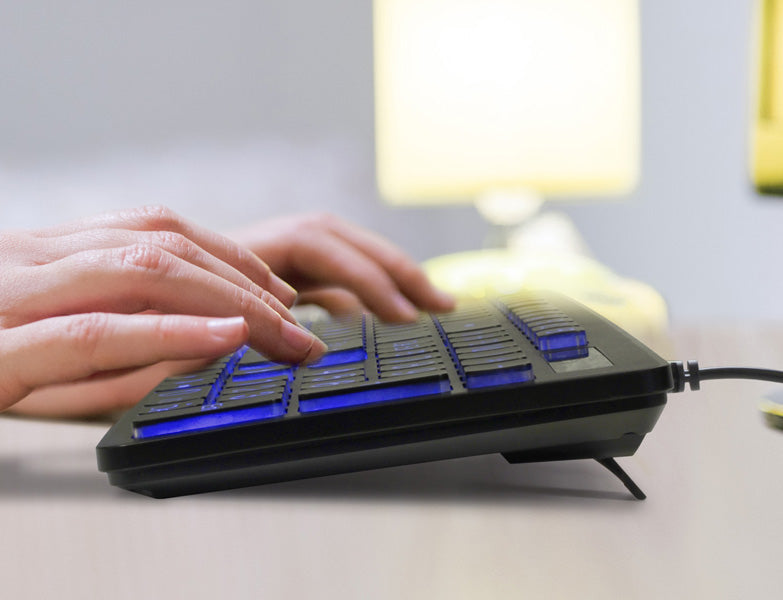 Large Print LED Keyboard – Tri-Color Backlit Keys