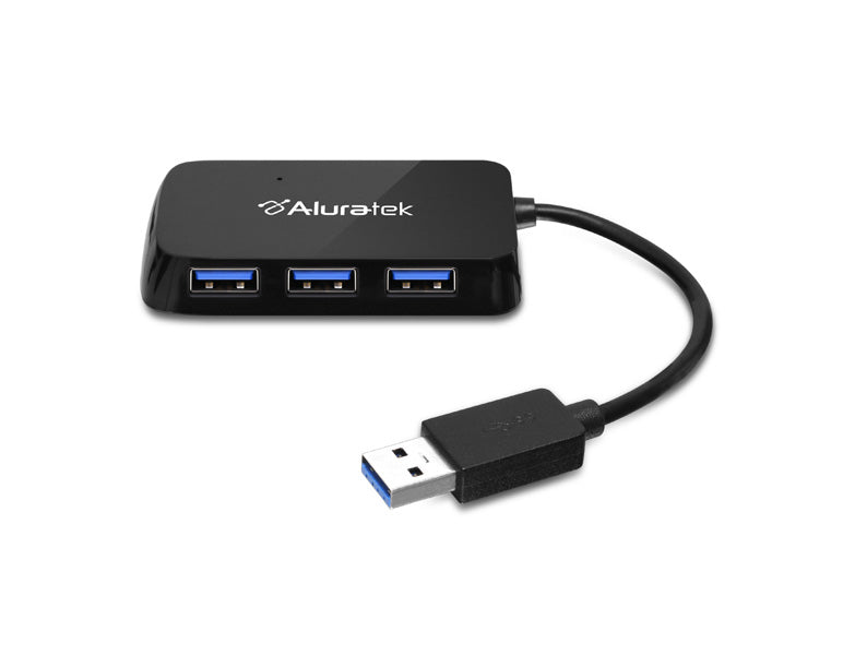 4-Port USB 3.0 SuperSpeed Hub with Attached Cable