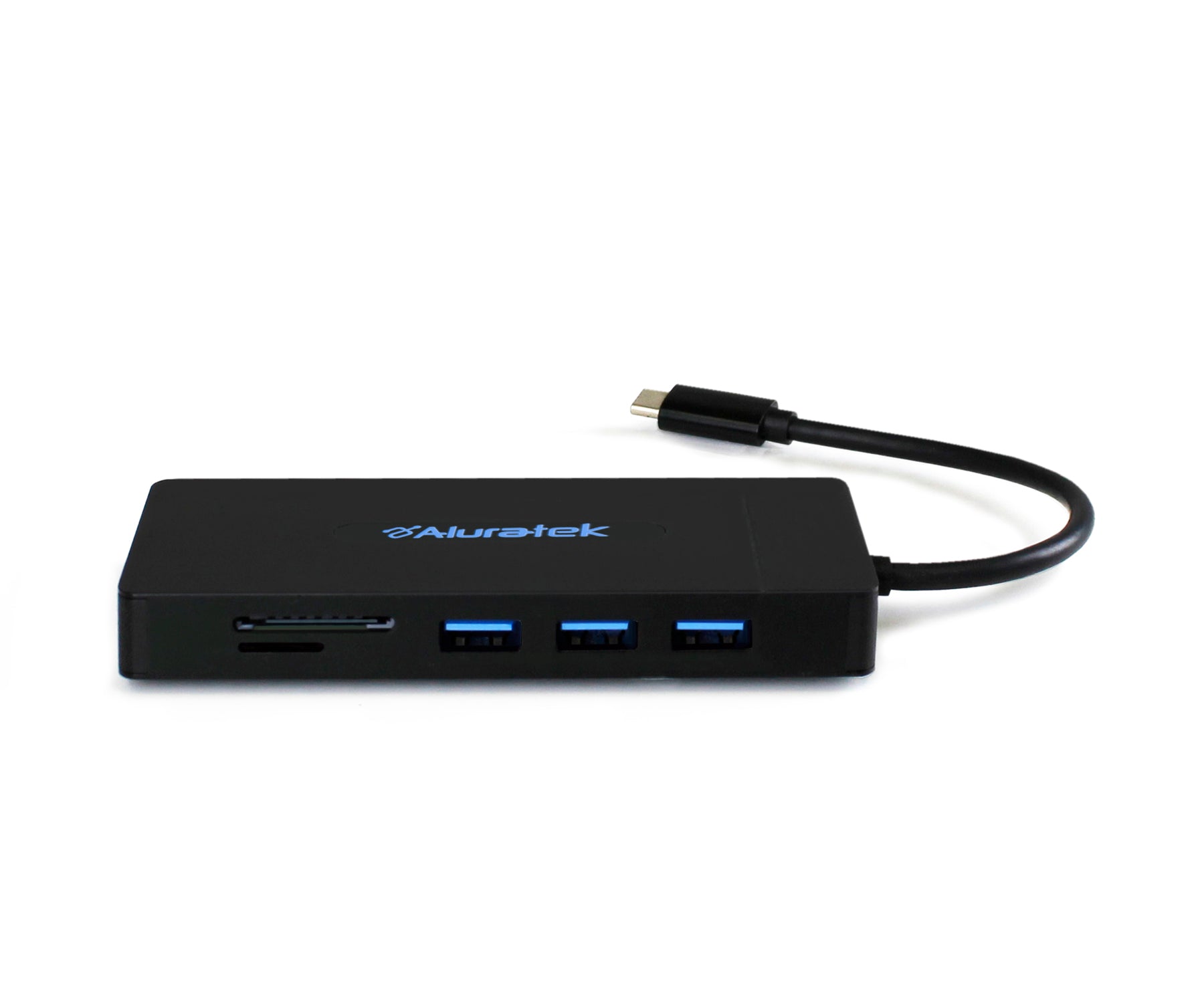 USB Type-C 100W PD Multimedia Hub and Card Reader with HDMI/VGA | Aluratek