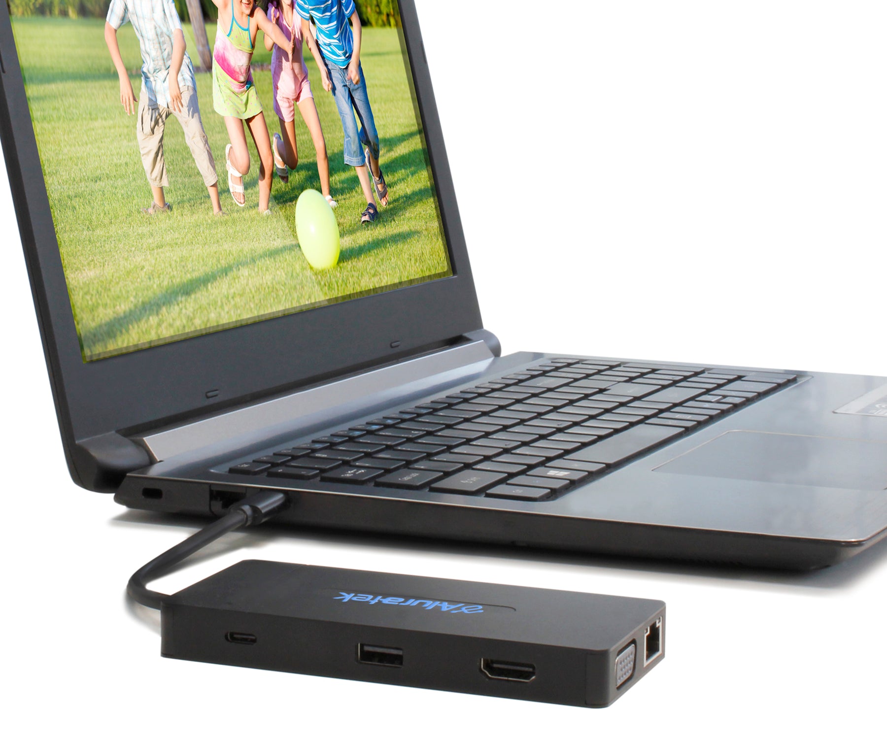 USB Type-C 100W PD Multimedia Hub and Card Reader with HDMI/VGA | Aluratek