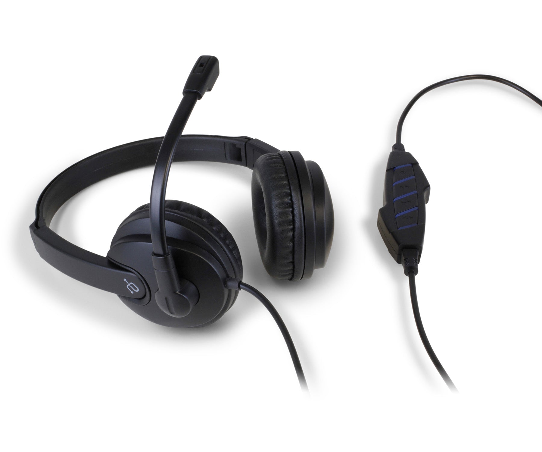 Wired USB Stereo Headset with Noise Cancelling Boom Mic and In-Line Co ...