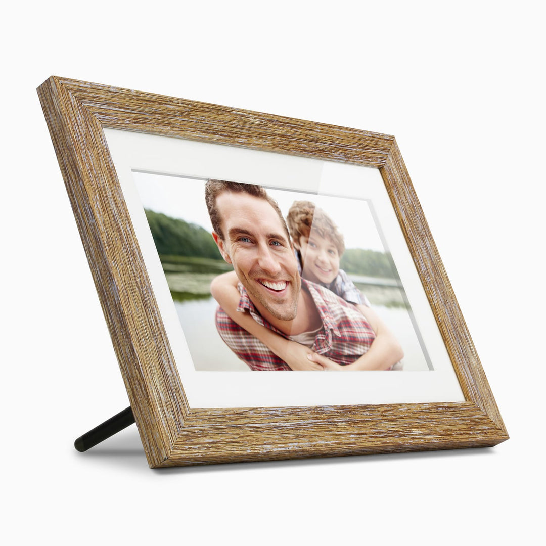 Distressed Wood Digital Photo Frames – Stylish Display – Aluratek
