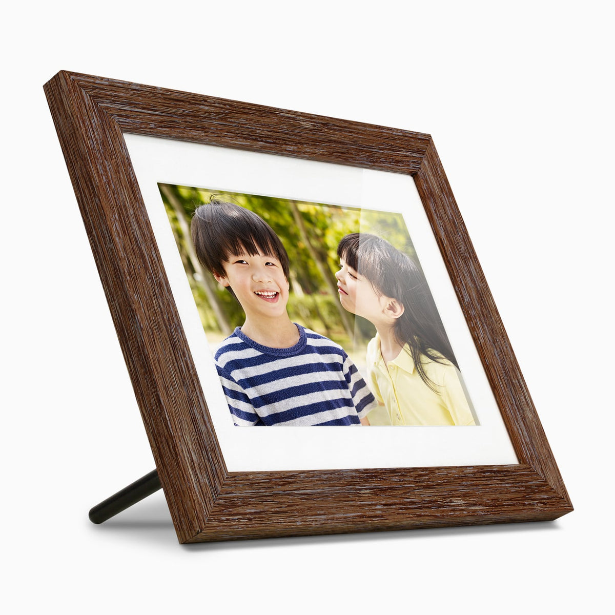 8" Distressed Wood Digital Photo Frame with Automatic Slideshow