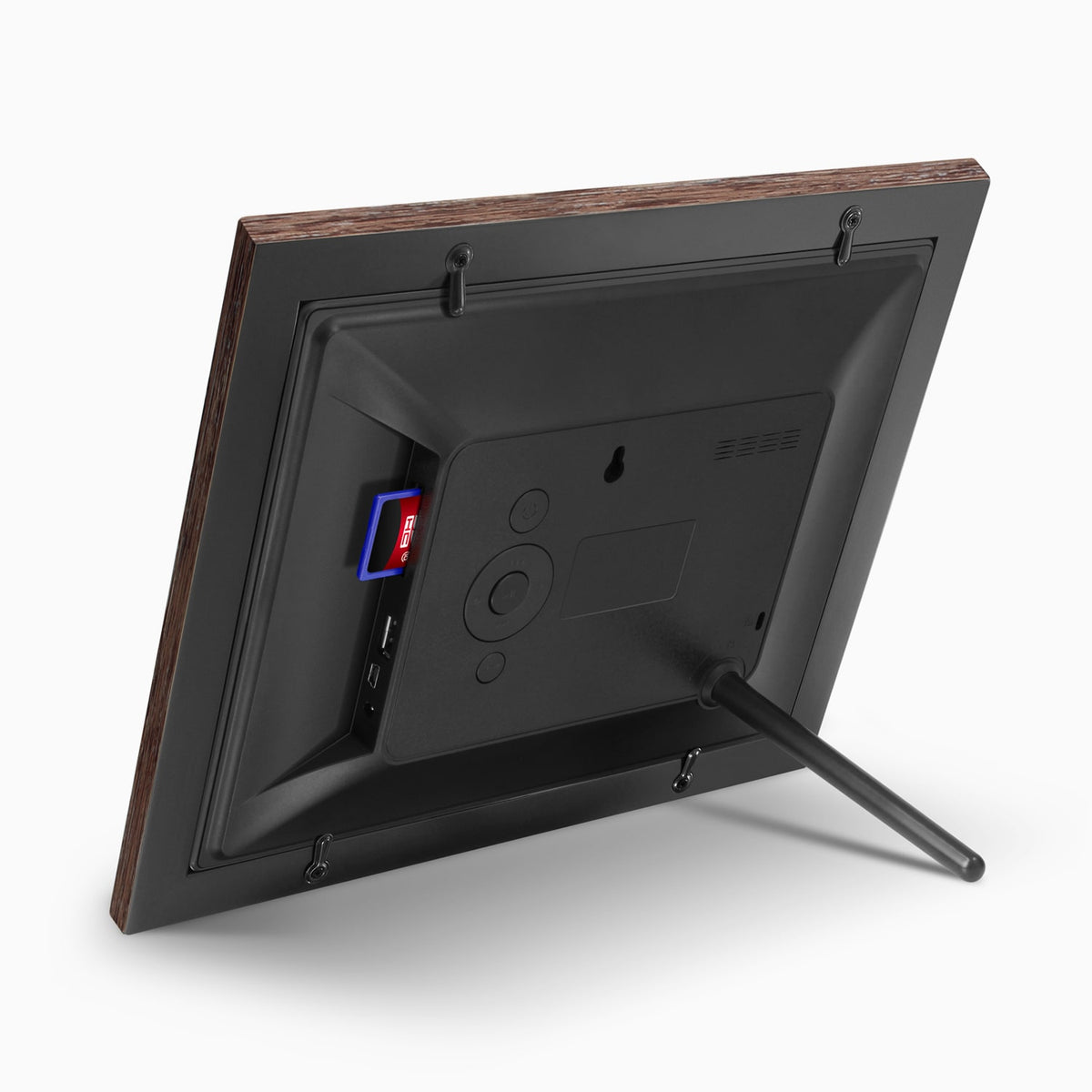 8" Distressed Wood Digital Photo Frame with Automatic Slideshow