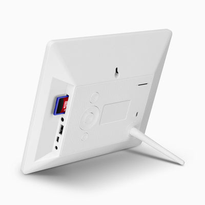 8" WiFi Digital White Photo Frame: Touchscreen & 16GB Memory – Aluratek